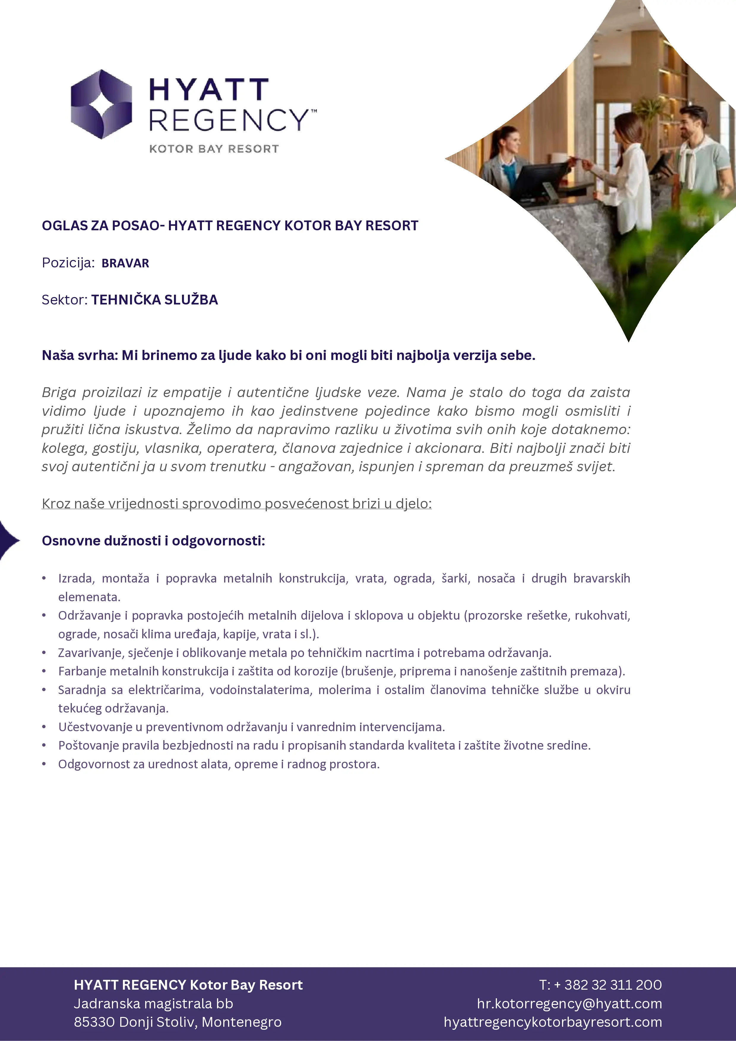 Tražite posao kao Bravar? | Zaposli.ME